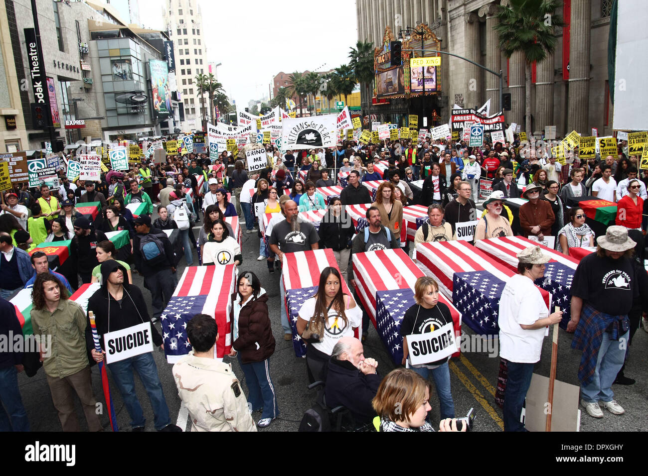 Mar 21, 2009 - Hollywood, California, USA - A large anti-war protest ...