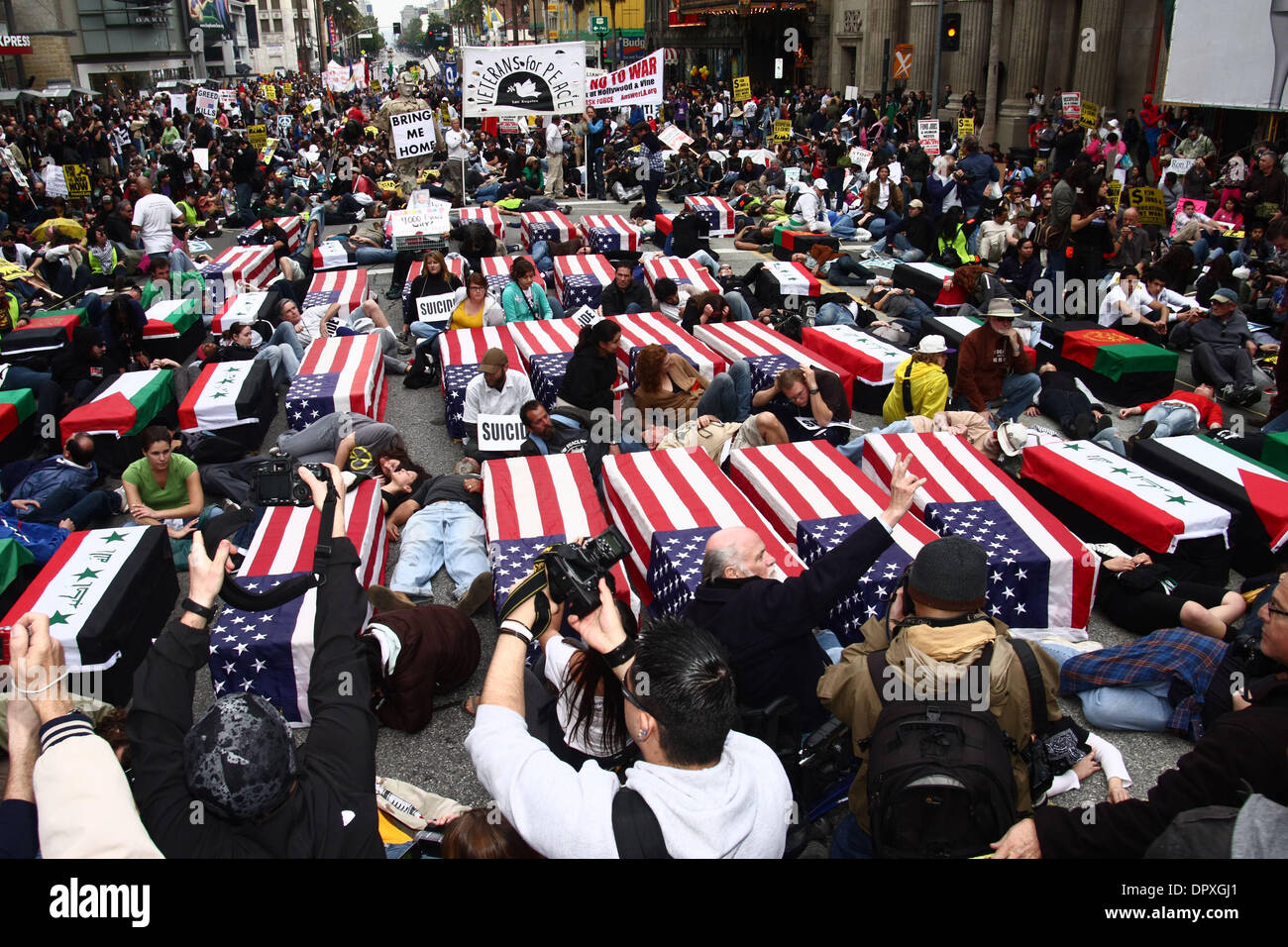 Mar 21, 2009 - Hollywood, California, USA - A large anti-war protest ...