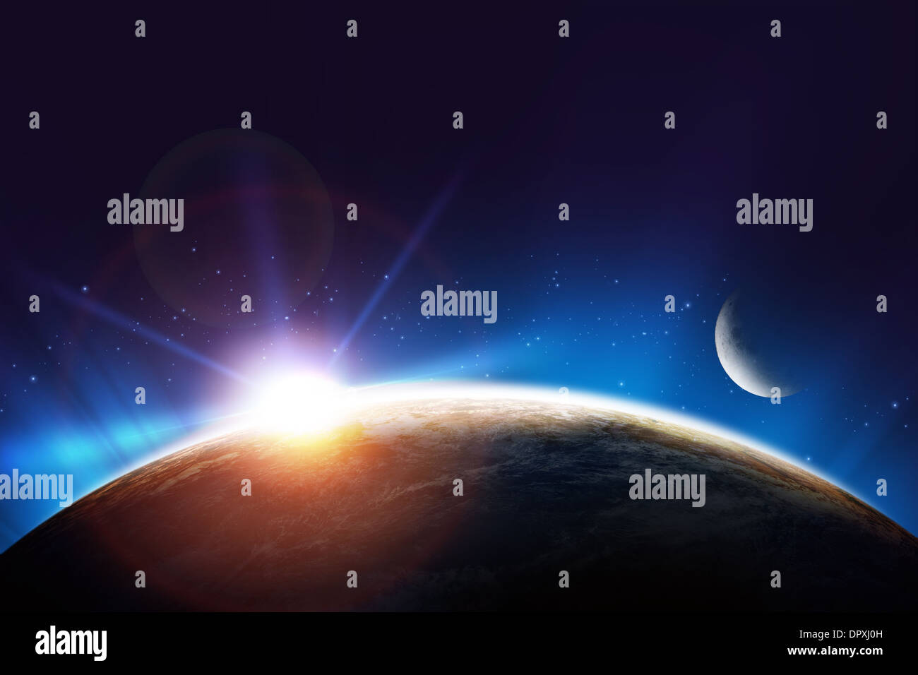 Earth sun moon hi-res stock photography and images - Alamy