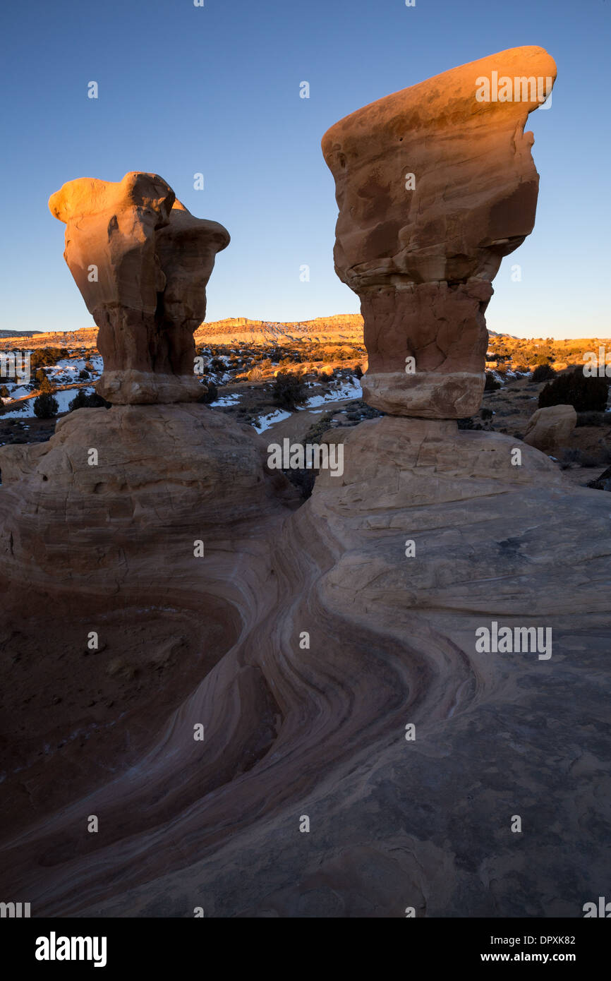Hoodoos at sunrise Stock Photo - Alamy