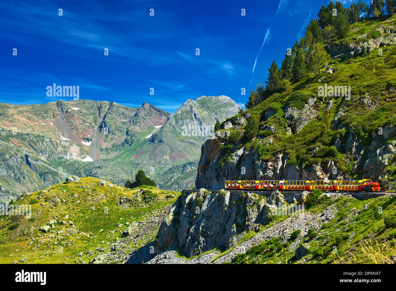 Red train pyrenees hi-res stock photography and images - Alamy