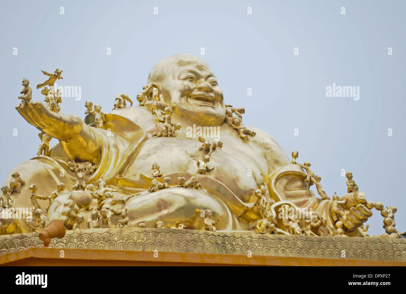 Laughing Buddha statue in Qibao Temple in Minhang District, Shanghai ...