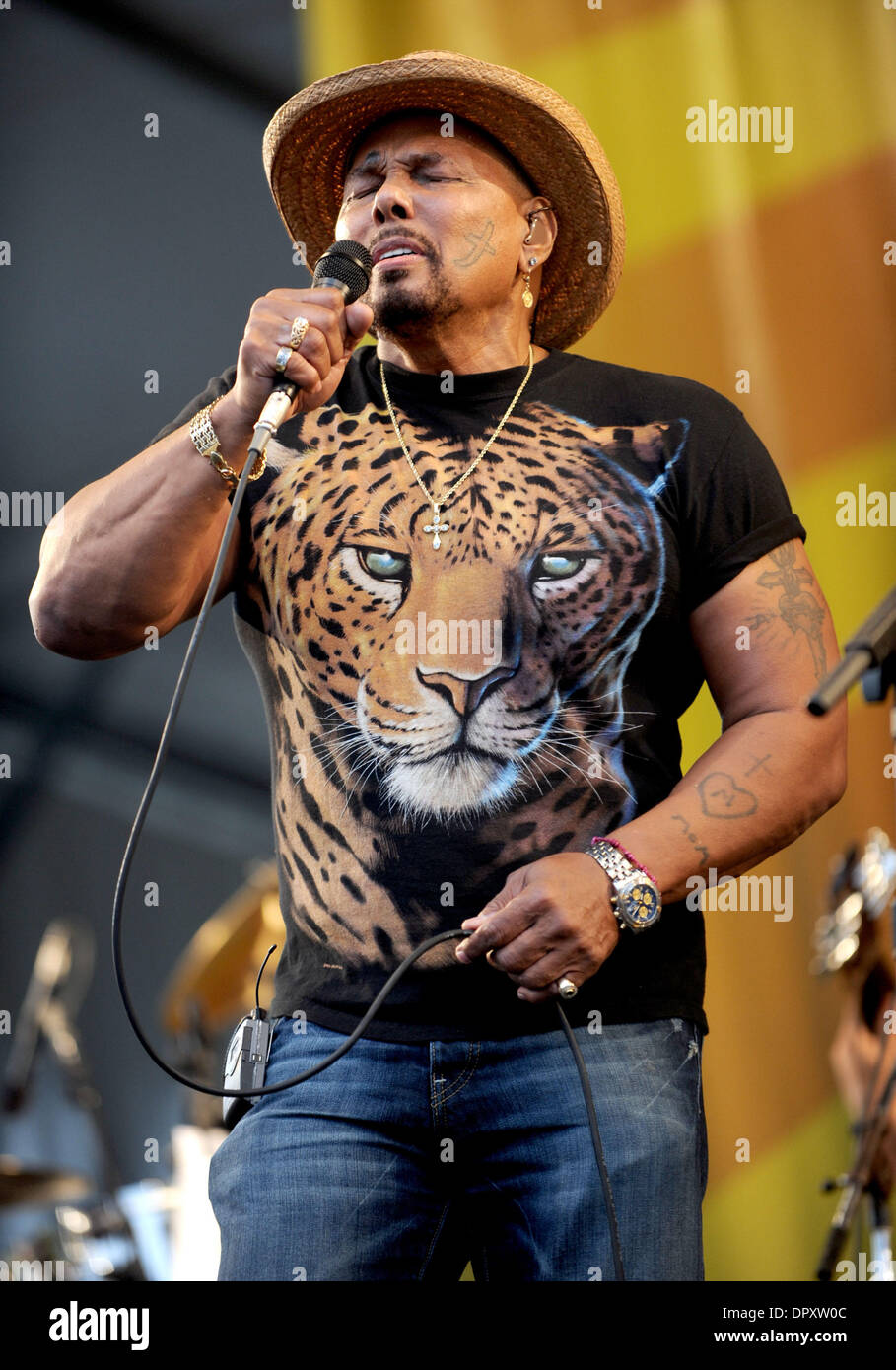 May 03, 2009 - New Orleans, Louisiana, USA - Singer AARON NEVILLE of ...