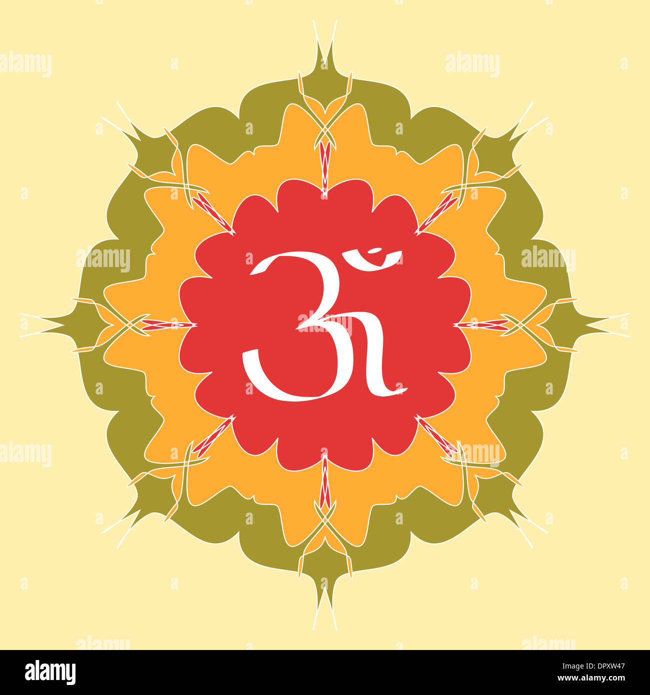 Om symbol on flower hi-res stock photography and images - Alamy