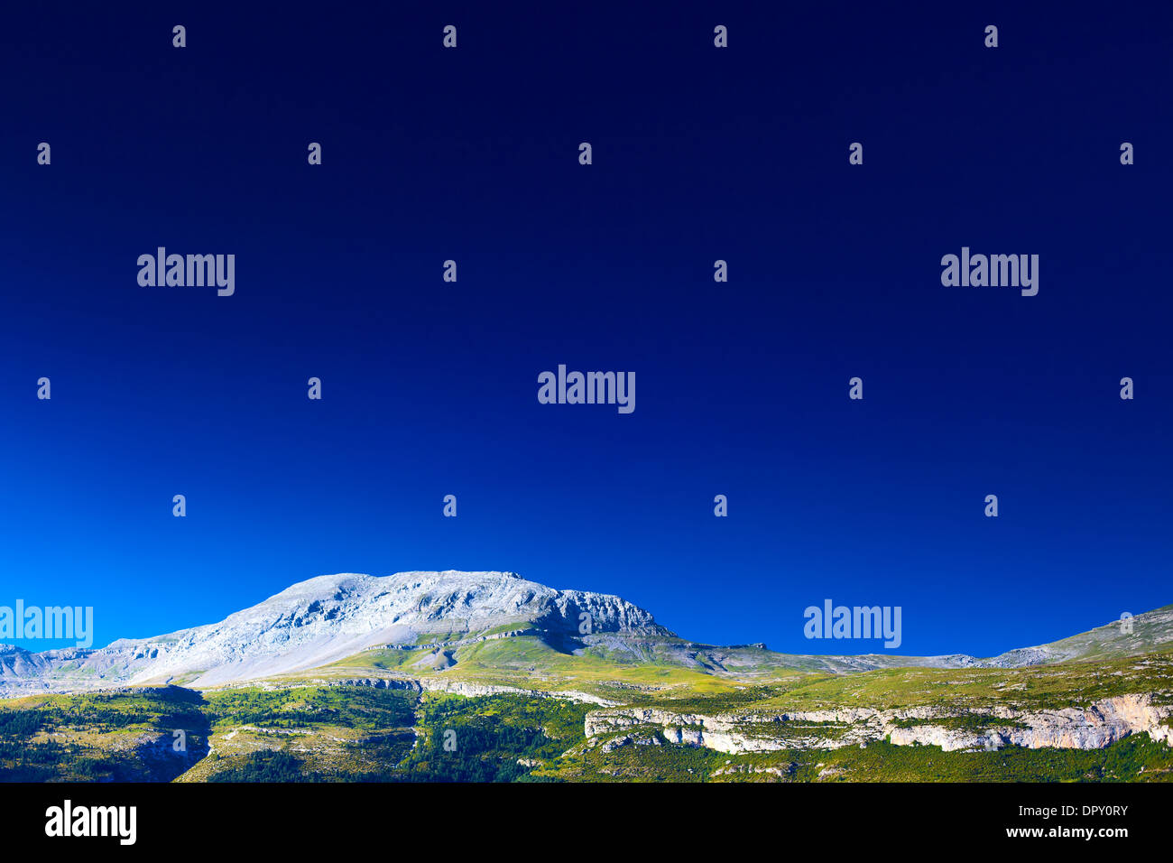Pyrenees mountains and blue sky Stock Photo - Alamy