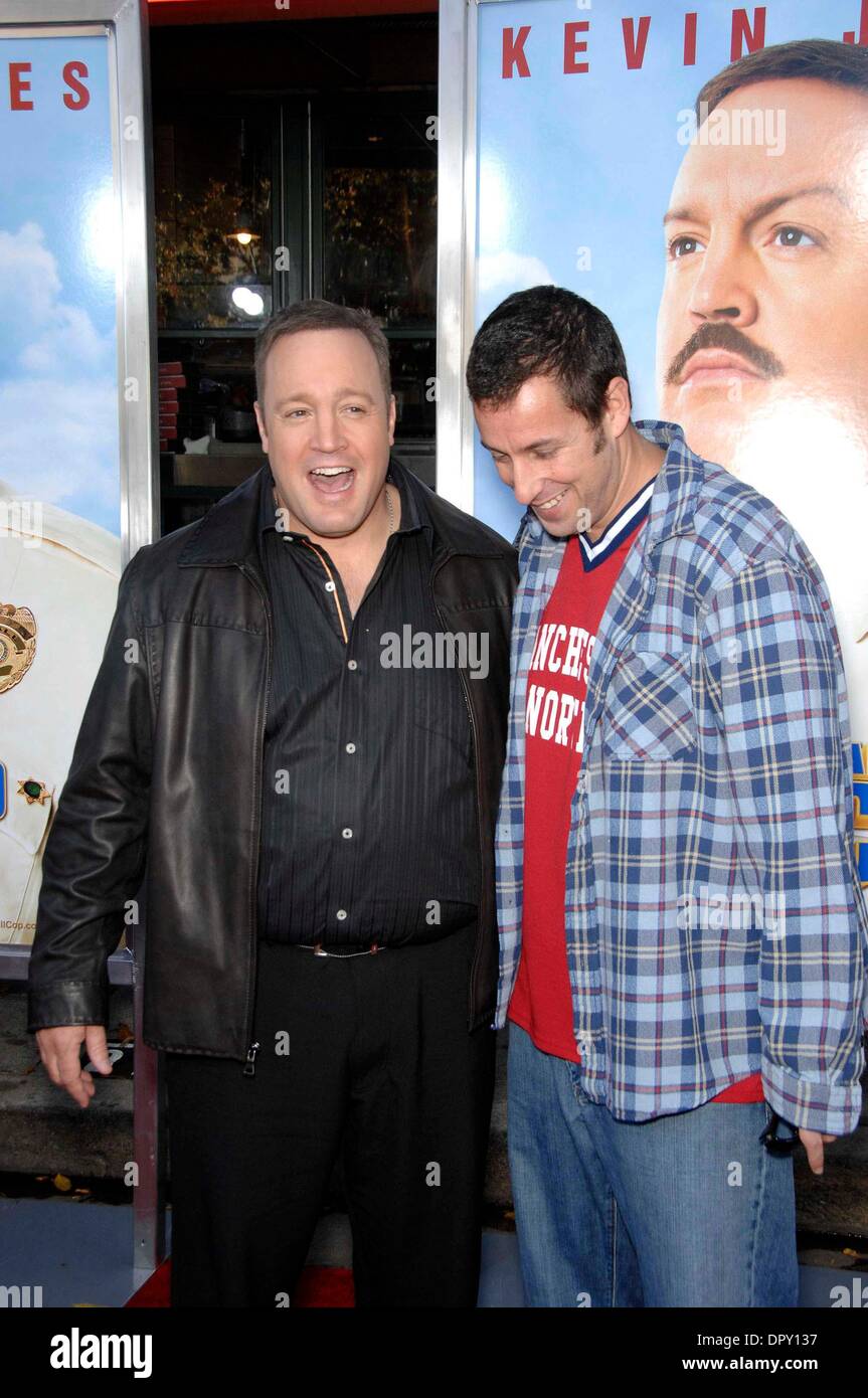 Kevin James and Adam Sandler during the premiere of the new movie from ...