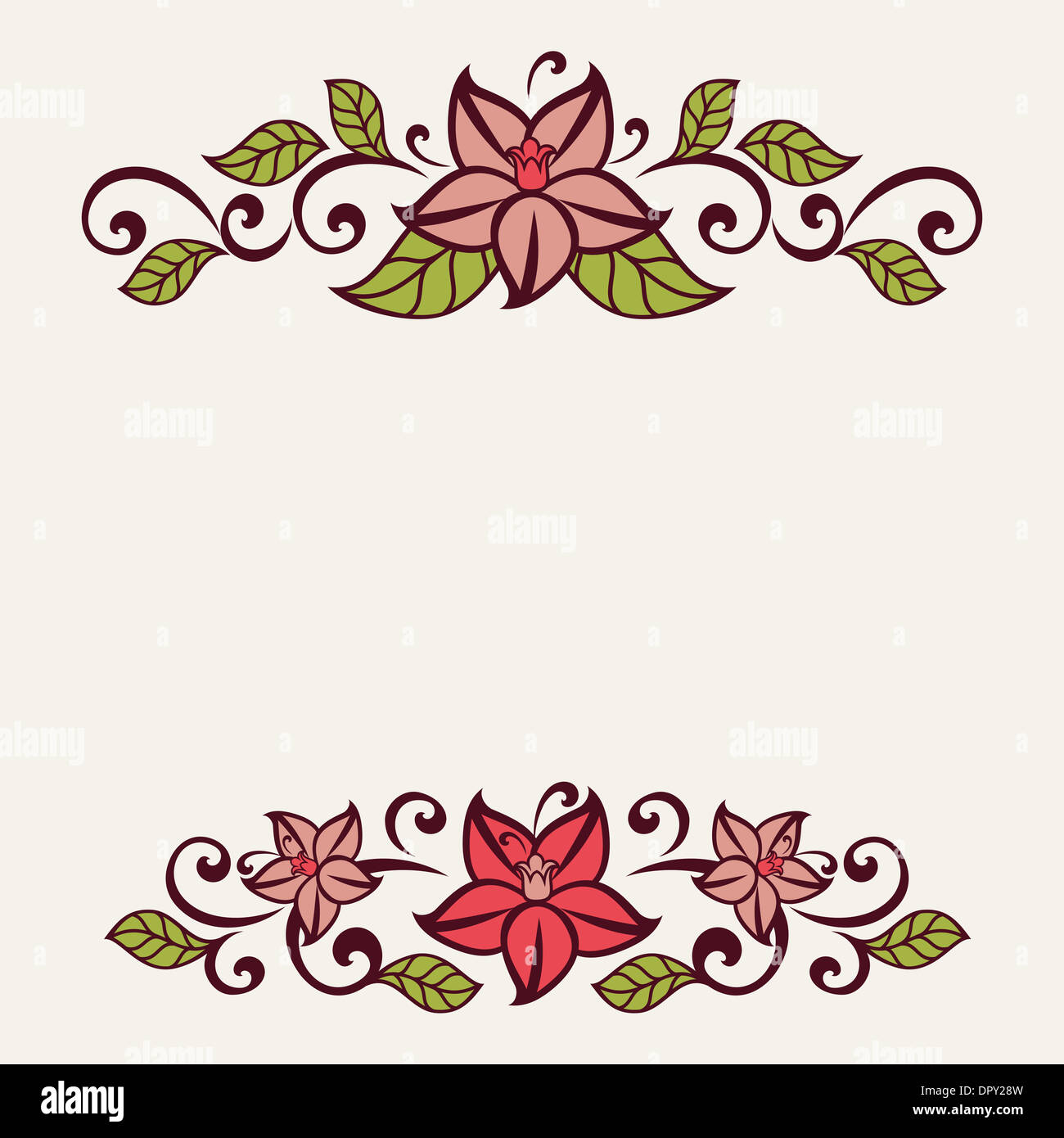 Flourish invitation card Stock Photo - Alamy