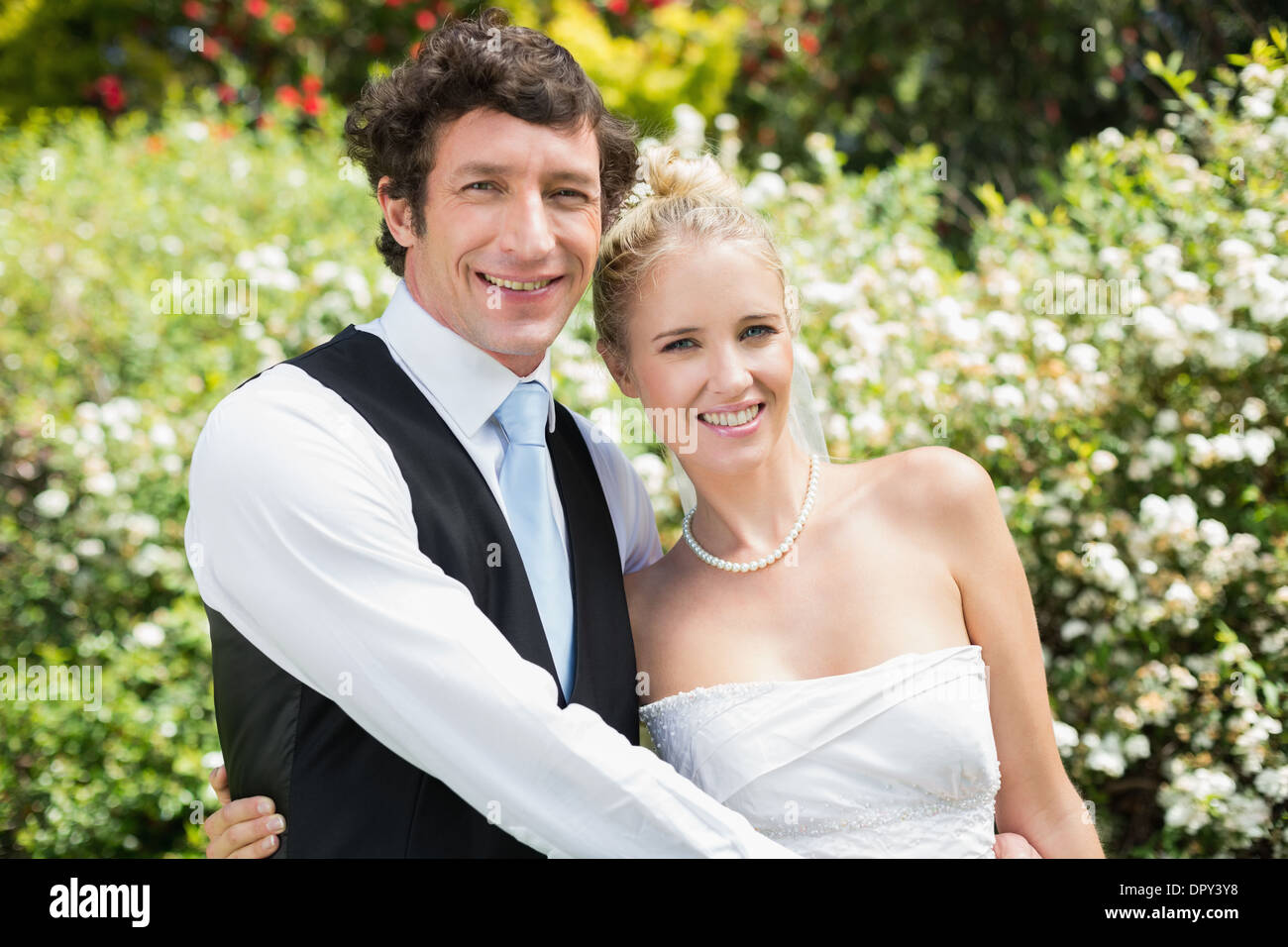 Happy young newlywed couple bride hi-res stock photography and images ...