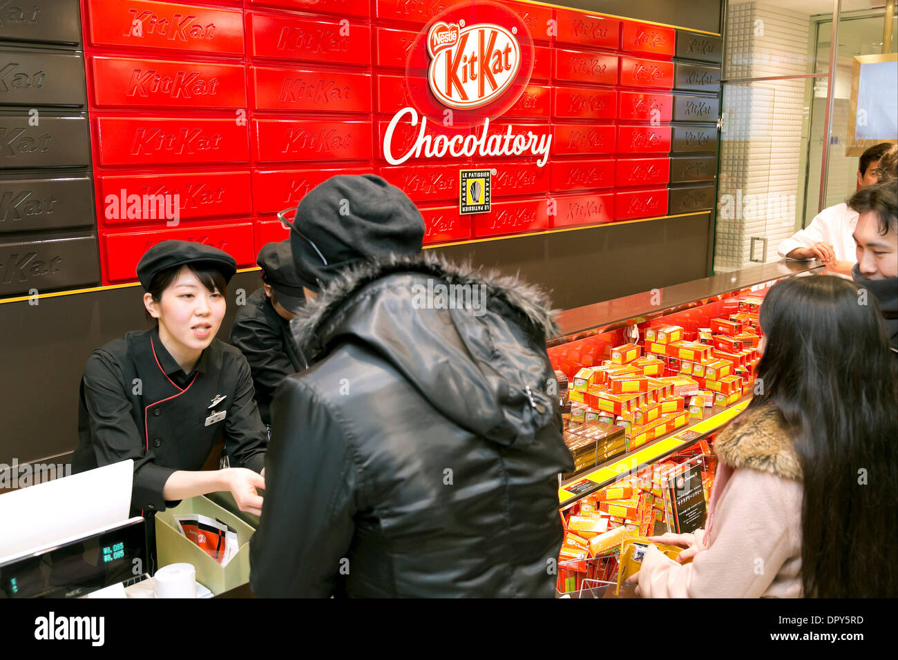 Tokyo, Japan. 17th January 2014. Customers buy the first limited ...