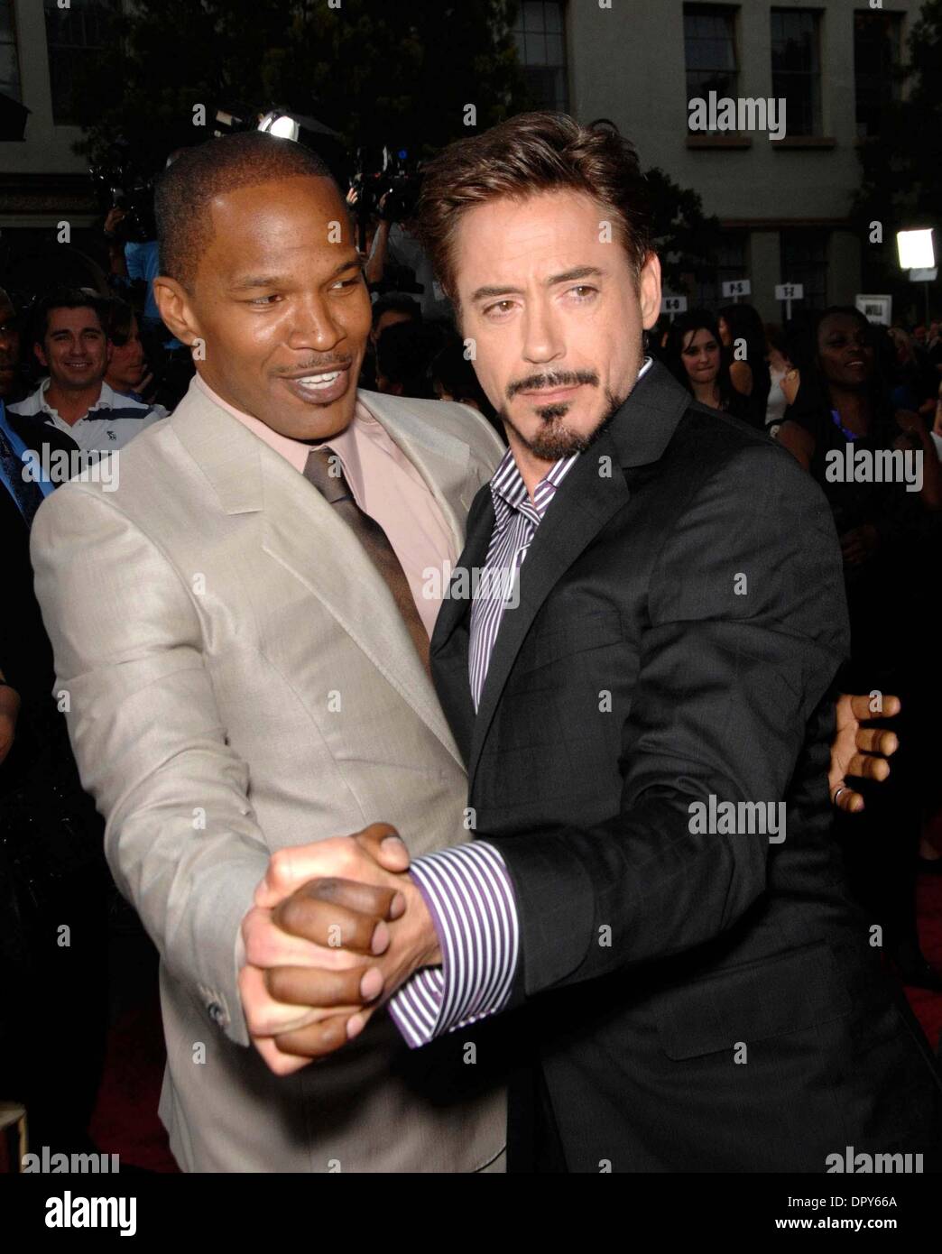JAMIE FOXX and ROBERT DOWNEY JR. during the premiere of the new movie ...