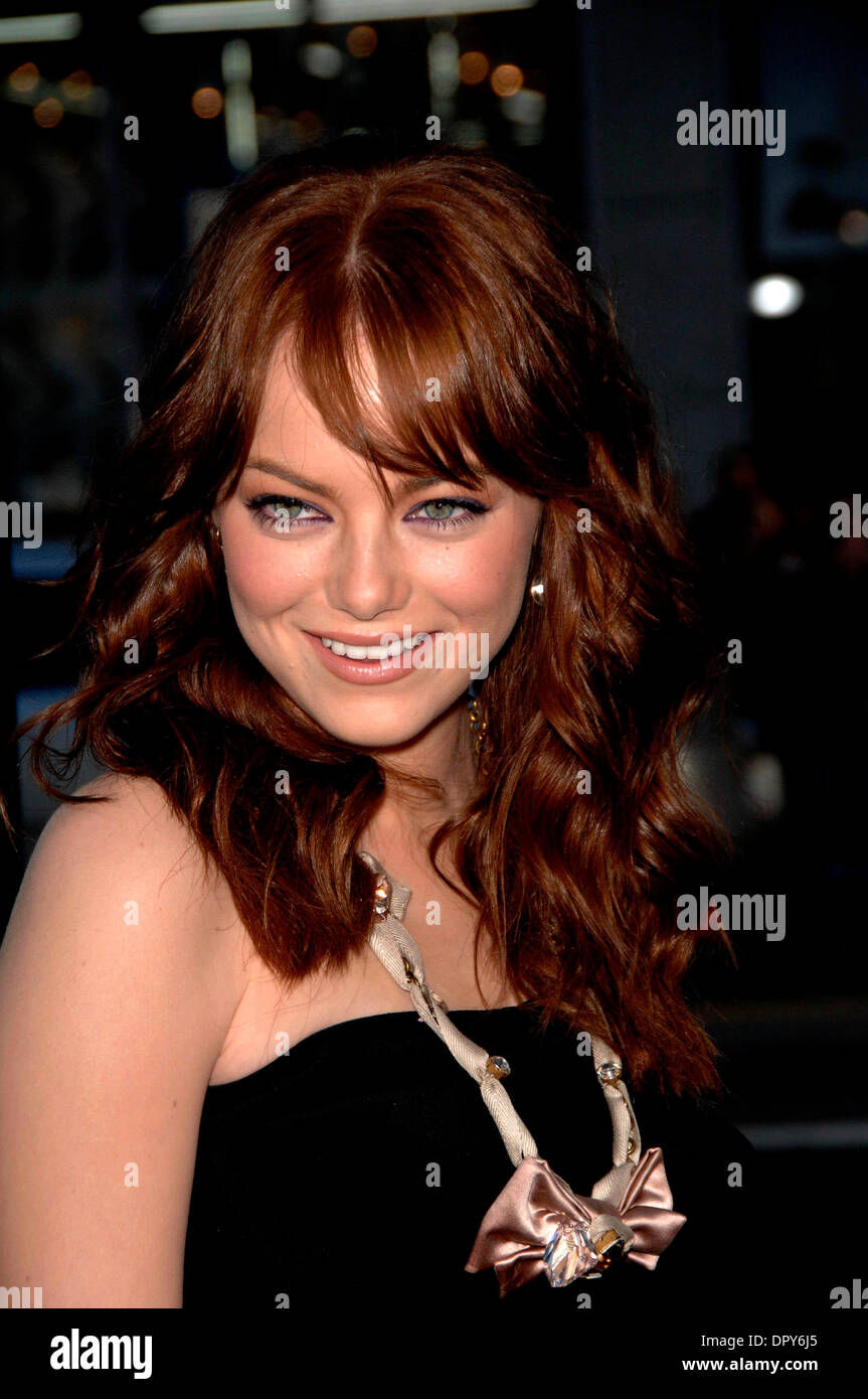 EMMA STONE during the premiere of the new movie from New Line Cinema ...