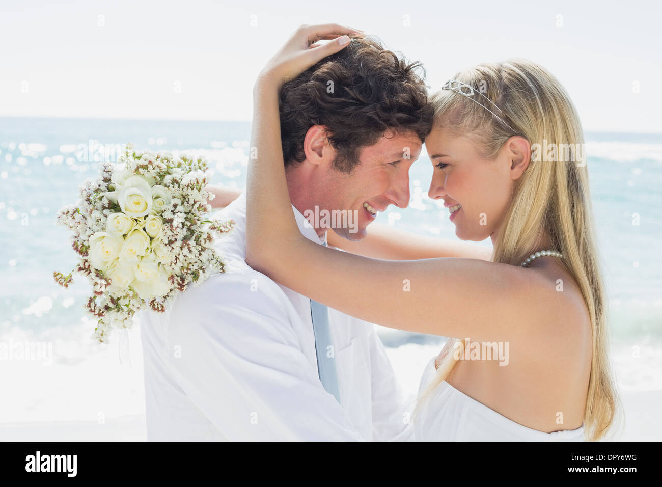 Romantic couple on wedding day hi-res stock photography and images - Alamy
