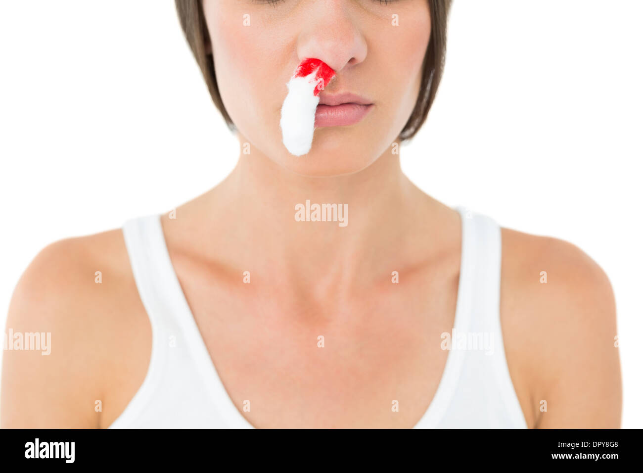 Nose bleed woman hi-res stock photography and images - Alamy