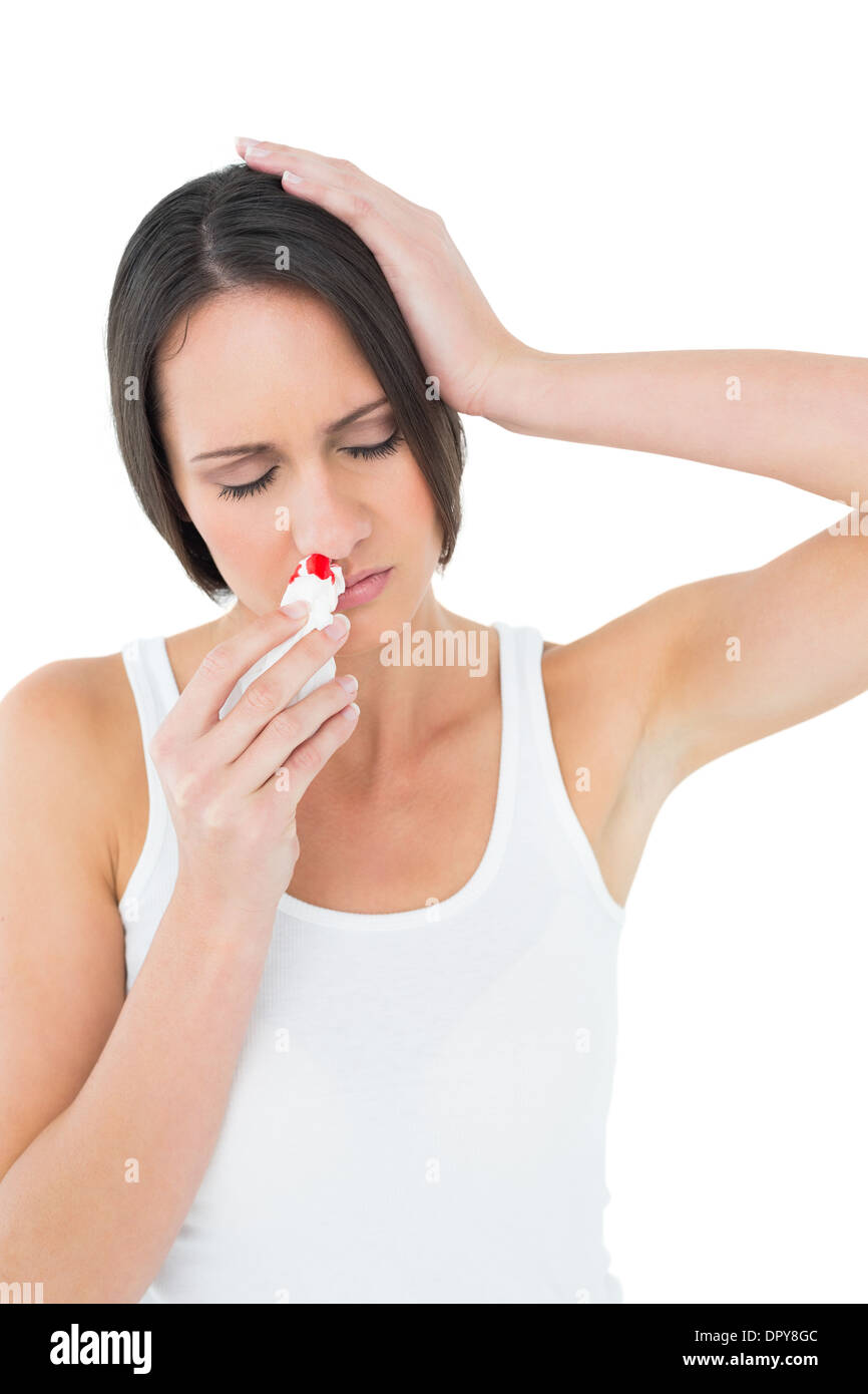 Nose bleed woman hi-res stock photography and images - Alamy