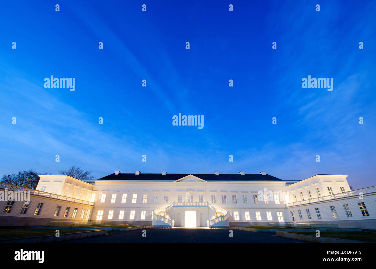 Herrenhausen Palace in the Herrenhausen Gardens in Hanover, 14 January ...