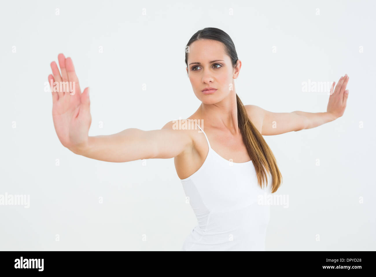 Focused concentrated woman training hi-res stock photography and images ...