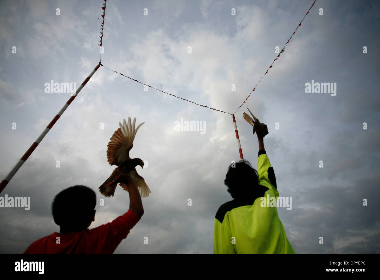 March 1, 2009 - Medan, North Sumatra, Indonesia - An owner and trainer ...