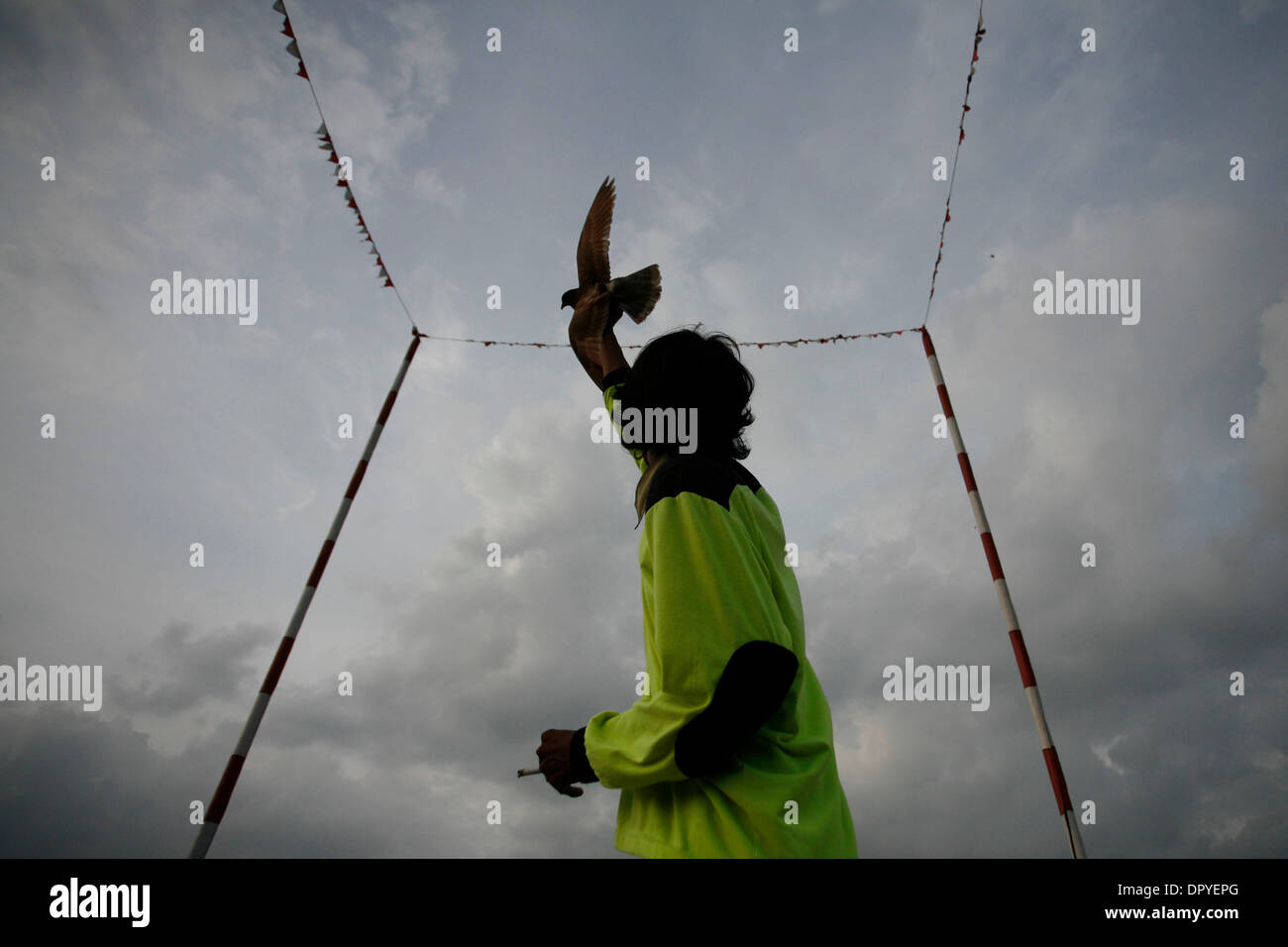 March 1, 2009 - Medan, North Sumatra, Indonesia - An owner and trainer ...