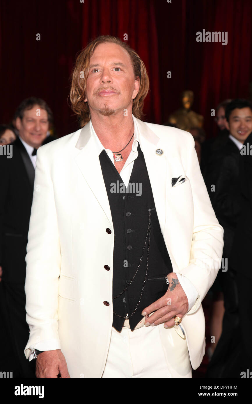 Feb 22, 2009 - Hollywood, California, USA - Actor MICKEY ROURKE ...