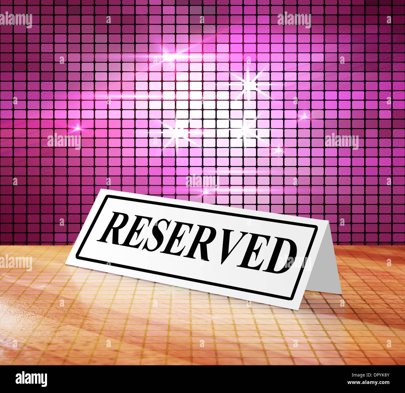 reservation sign with party background Stock Photo - Alamy