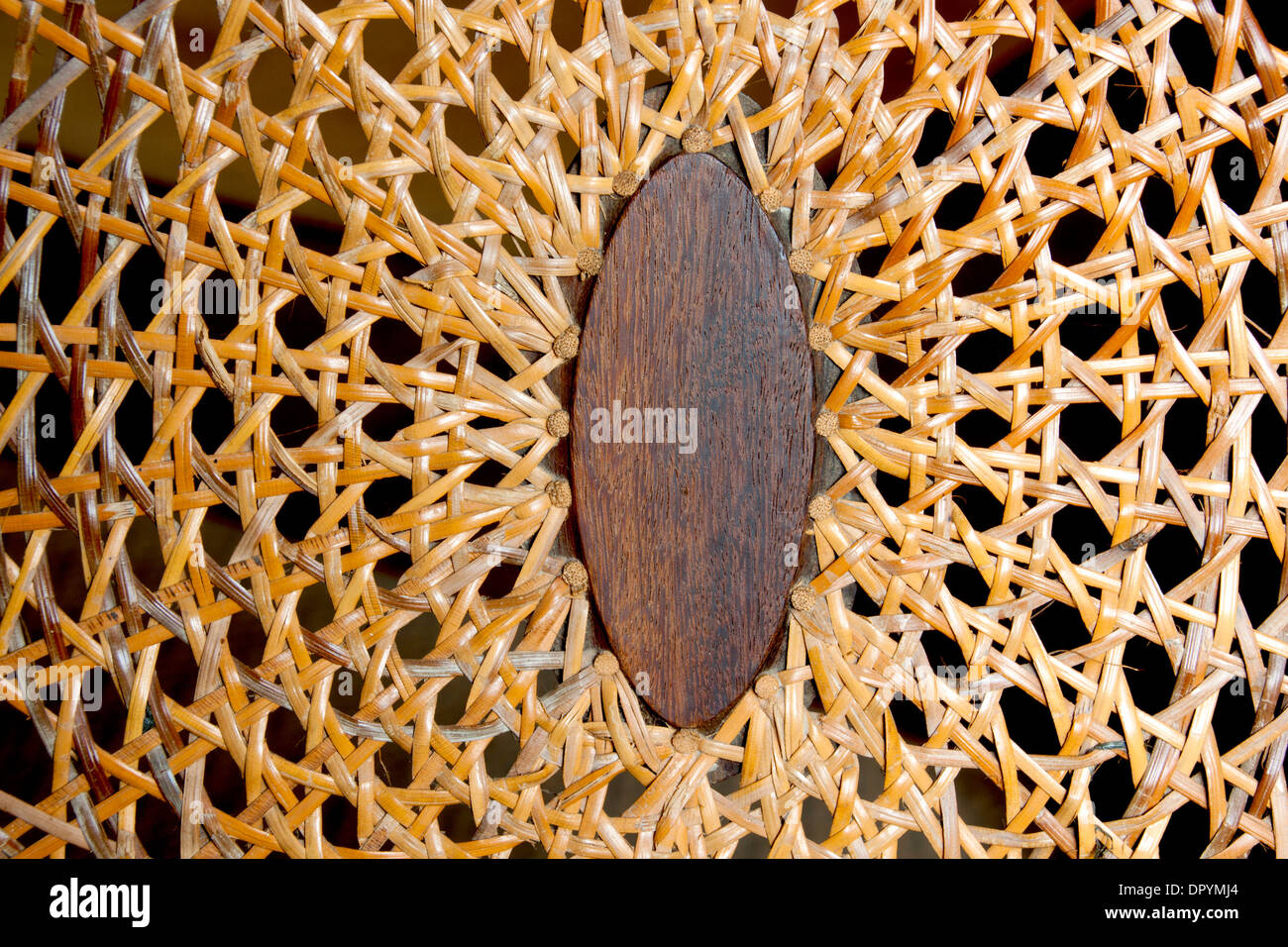 closeup abstract of patterns and textures on wicker weave on chair ...