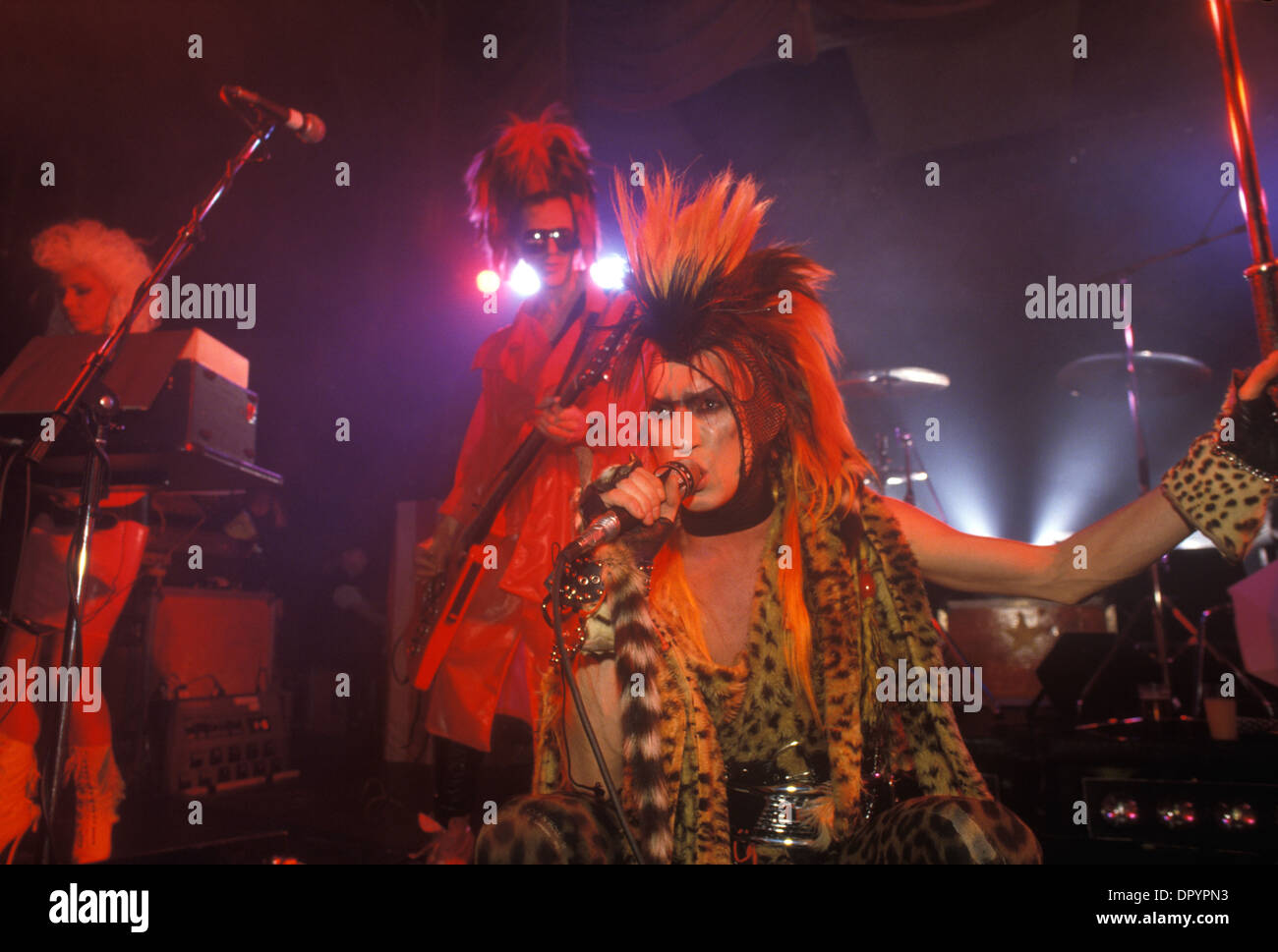 Martin Degville lead singer in the 1980s punk rock band Sigue Sigue ...