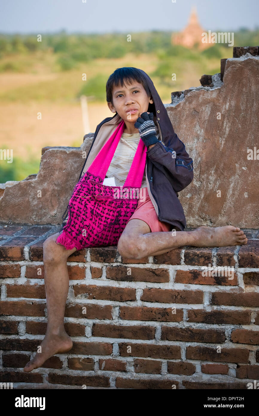 Myanmar, Bagan, boy Stock Photo - Alamy