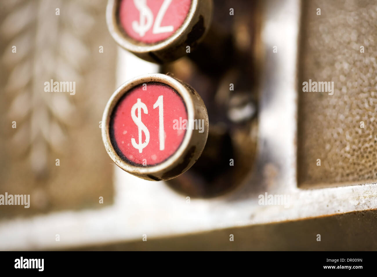 One Dollar Button Stock Photo - Alamy