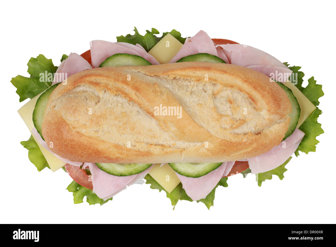 Ham top view roll hi-res stock photography and images - Alamy