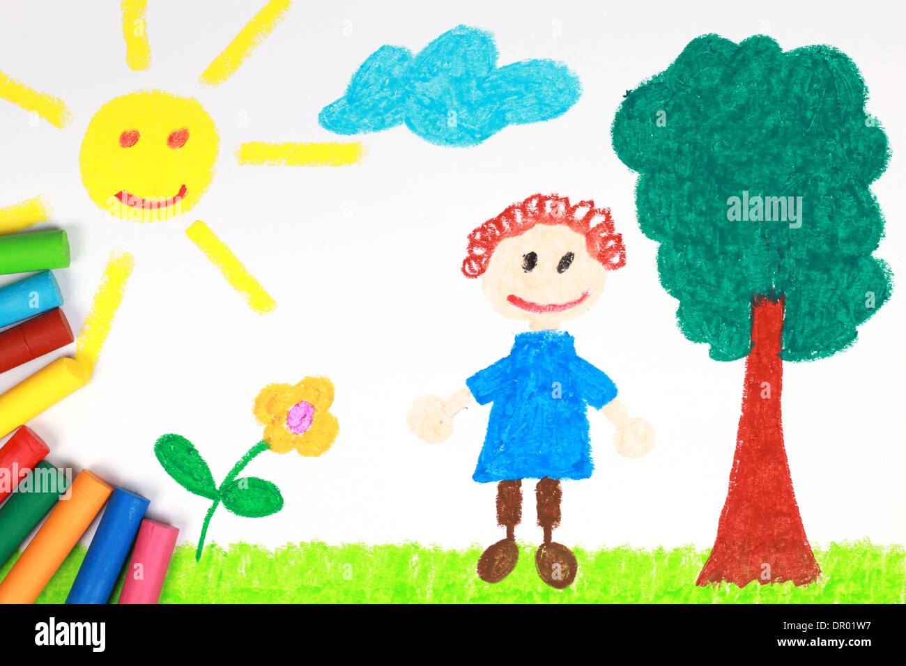 How to draw a tree for kids hi-res stock photography and images - Alamy