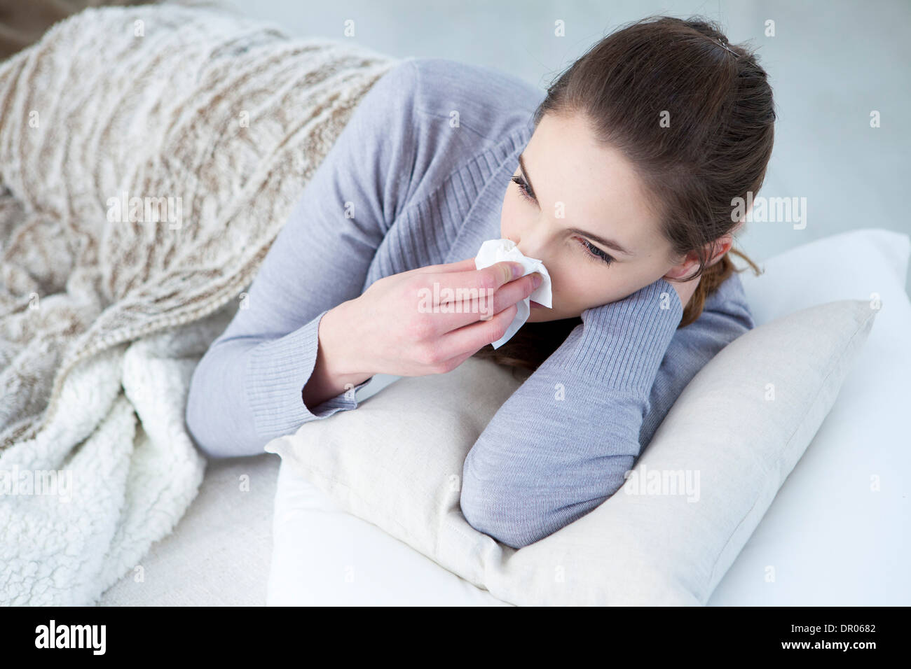 Old sick lady in bed hi-res stock photography and images - Alamy