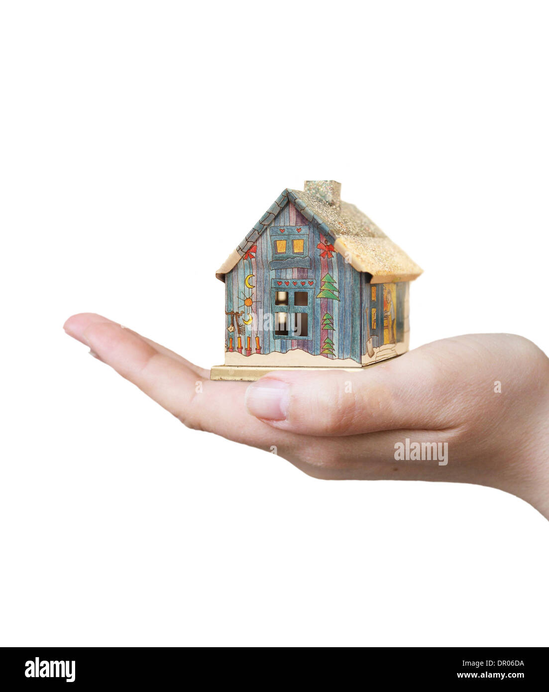 Female hand holding a house Stock Photo - Alamy