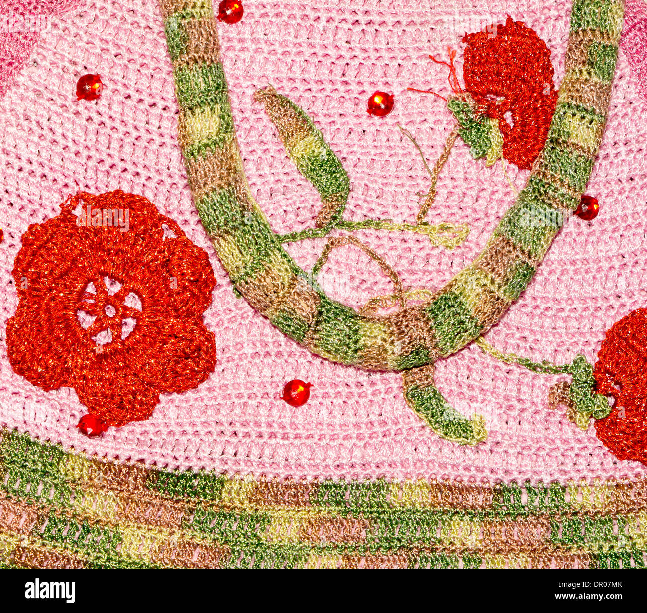 Knitting patterns. Handmade Stock Photo - Alamy