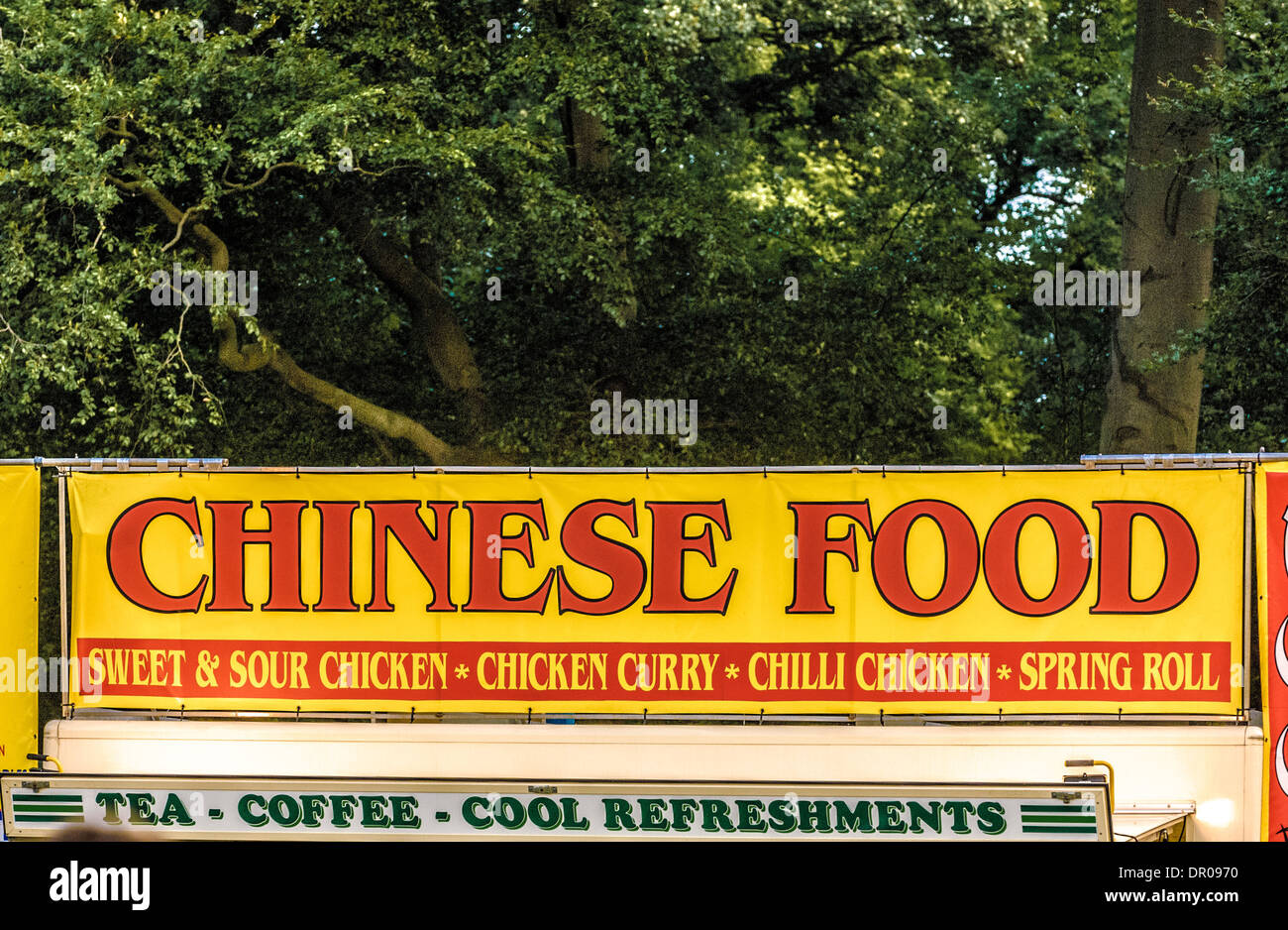 Sign on outside catering van hi-res stock photography and images - Alamy