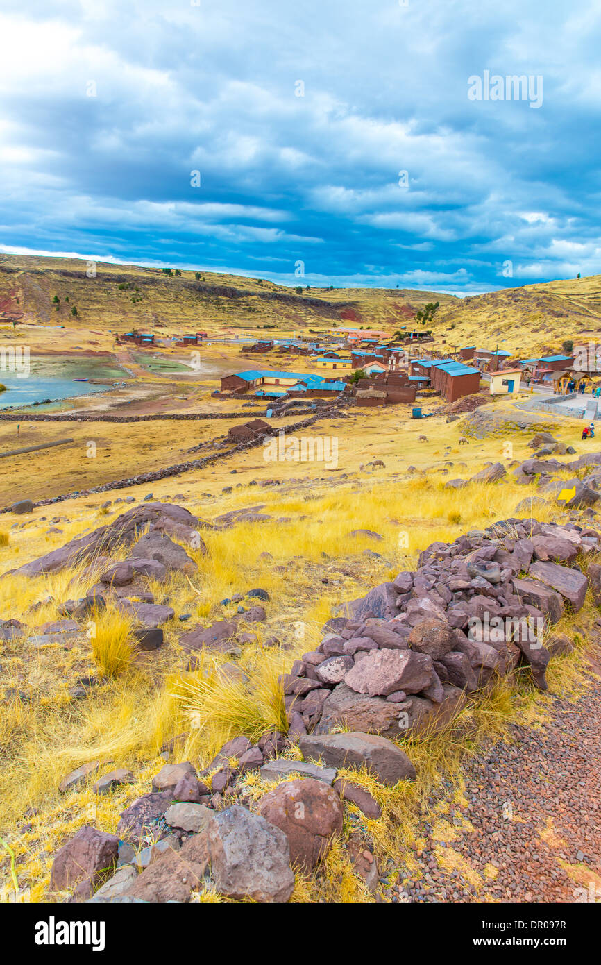 Funerary towers and ruins in Sillustani, Peru,South America- Inca ...