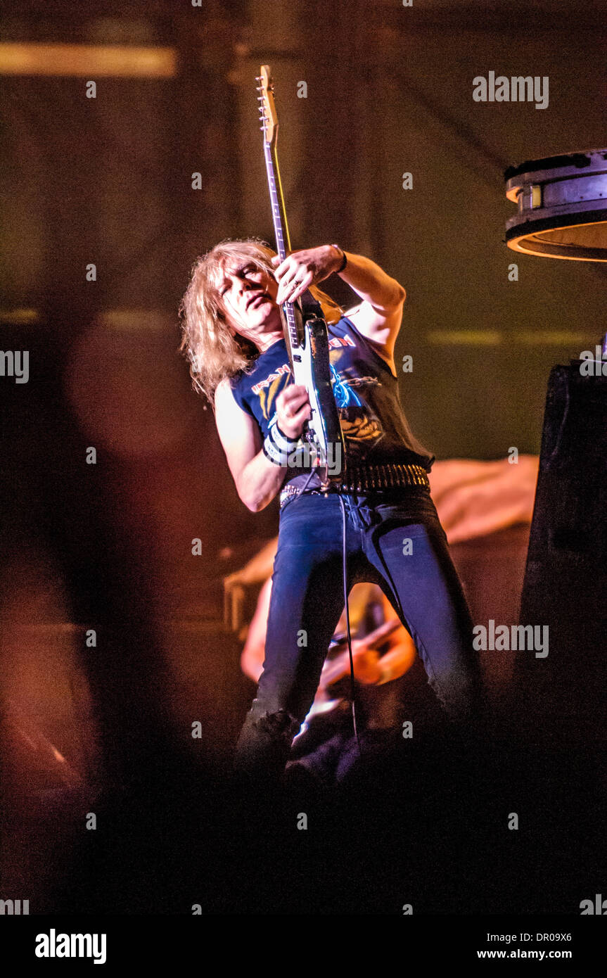 Janick Gers - Guitarist with Iron Maiden performing live at Leeds ...