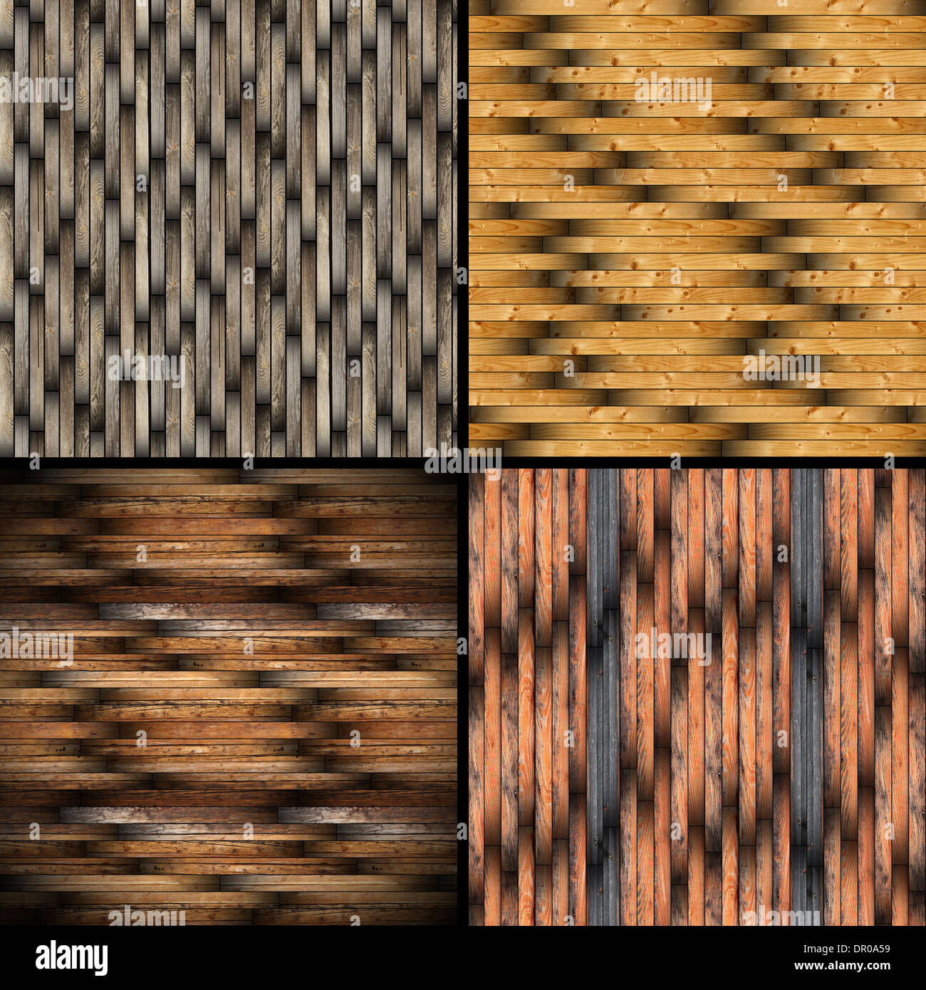 abstract patterns of wooden tiled floor collection Stock Photo - Alamy
