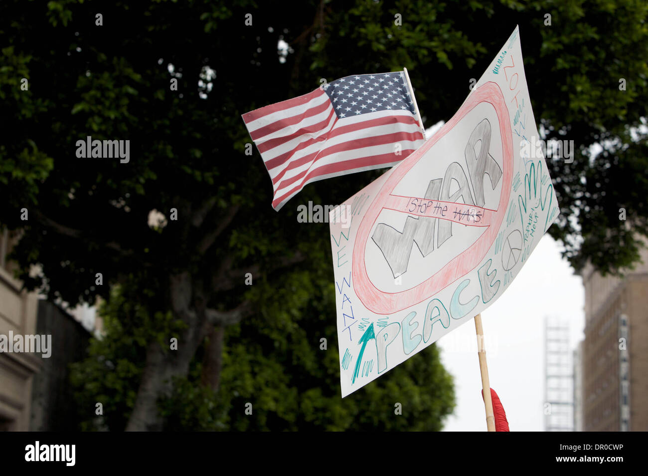 Mar 21, 2009 - Hollywood, California, USA - Protest signs at the ANSWER ...