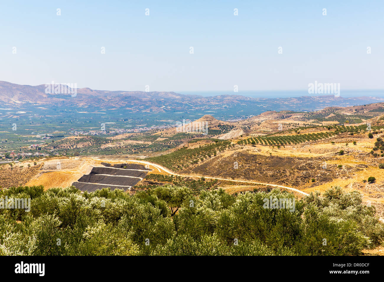 Monastery (friary) in Messara Valley at Crete island in Greece. Messara ...