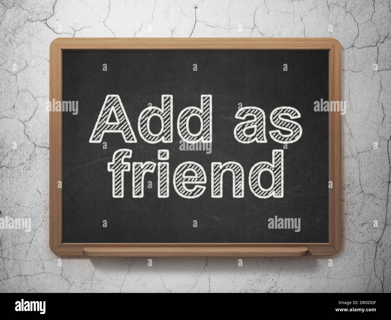 Social network concept: Add as Friend on chalkboard background Stock ...
