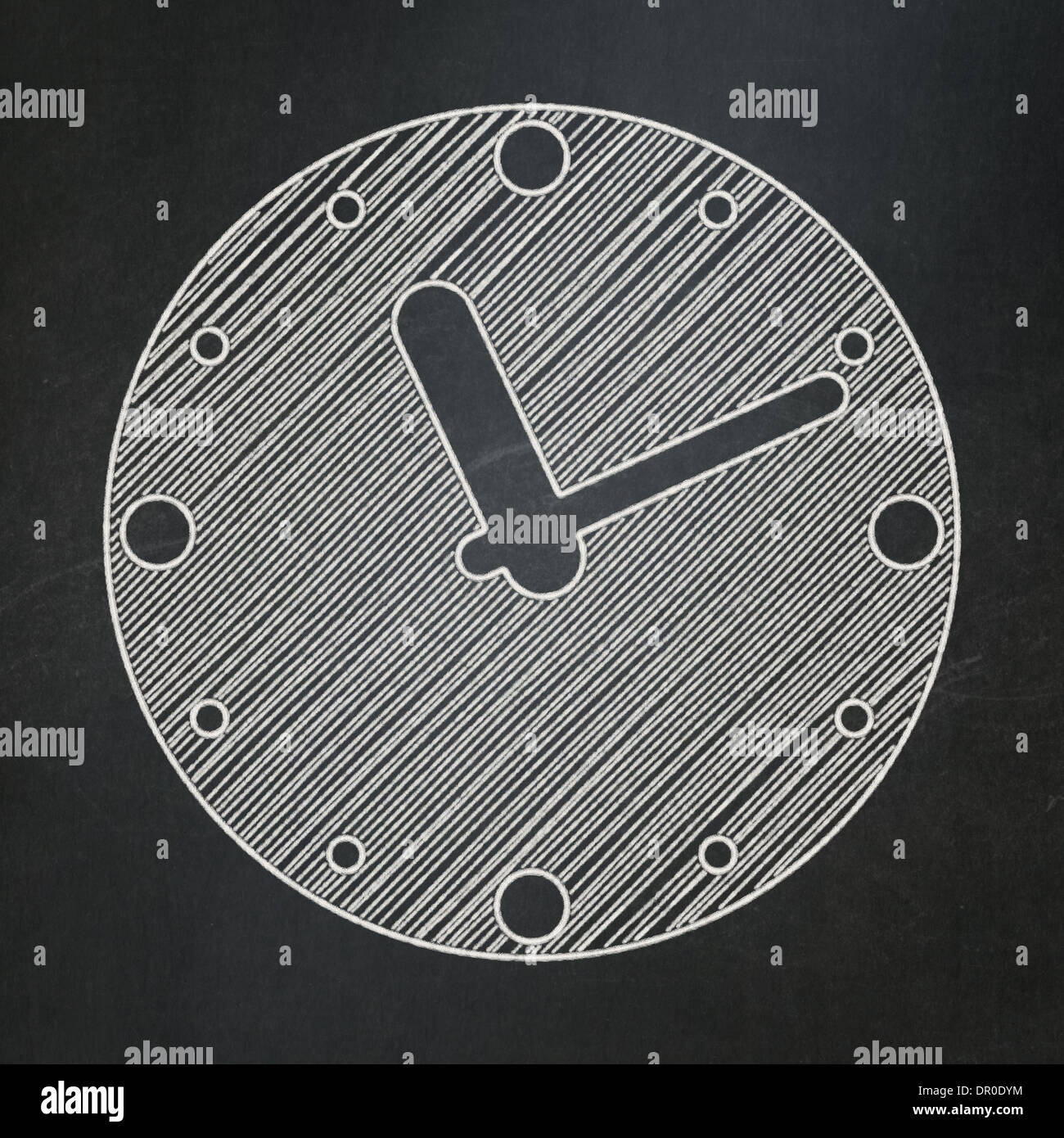 Time concept: Clock on chalkboard background Stock Photo - Alamy