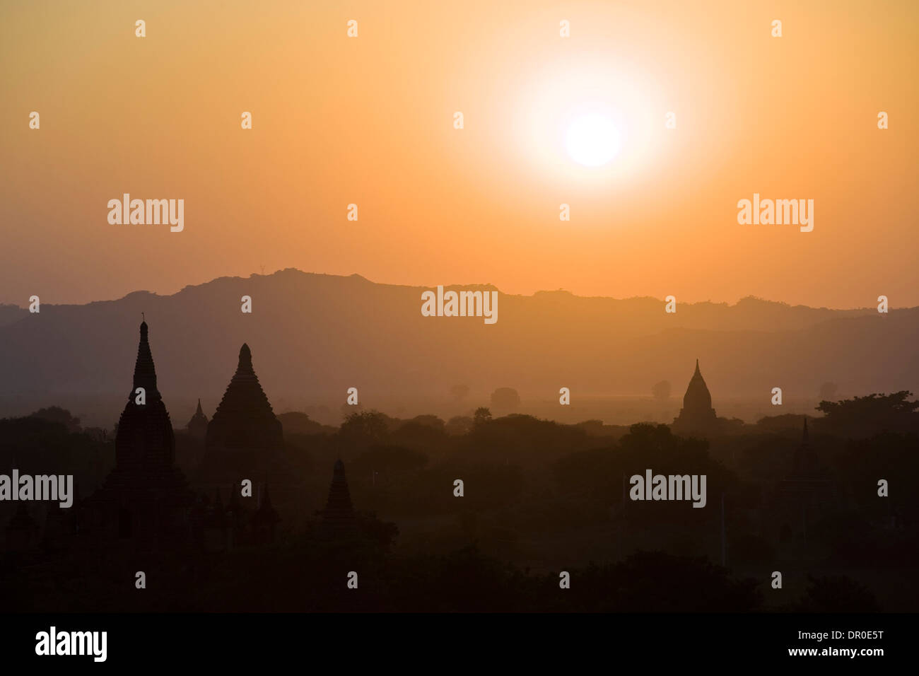 Myanmar, Bagan, Old Bagan, landscape, sunset Stock Photo - Alamy