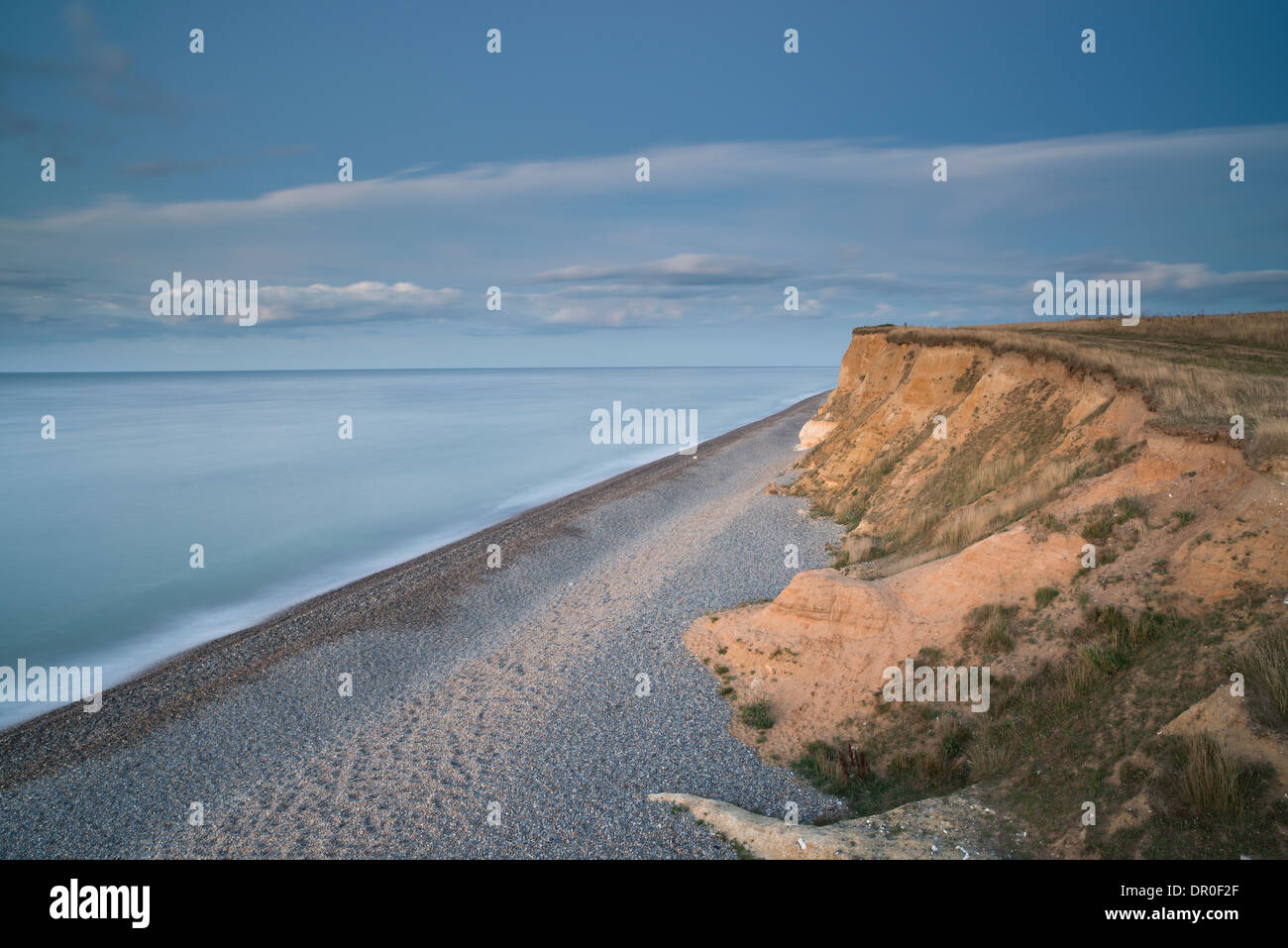 A view from the cliffs at Weybourne in North Norfolk, England Stock ...