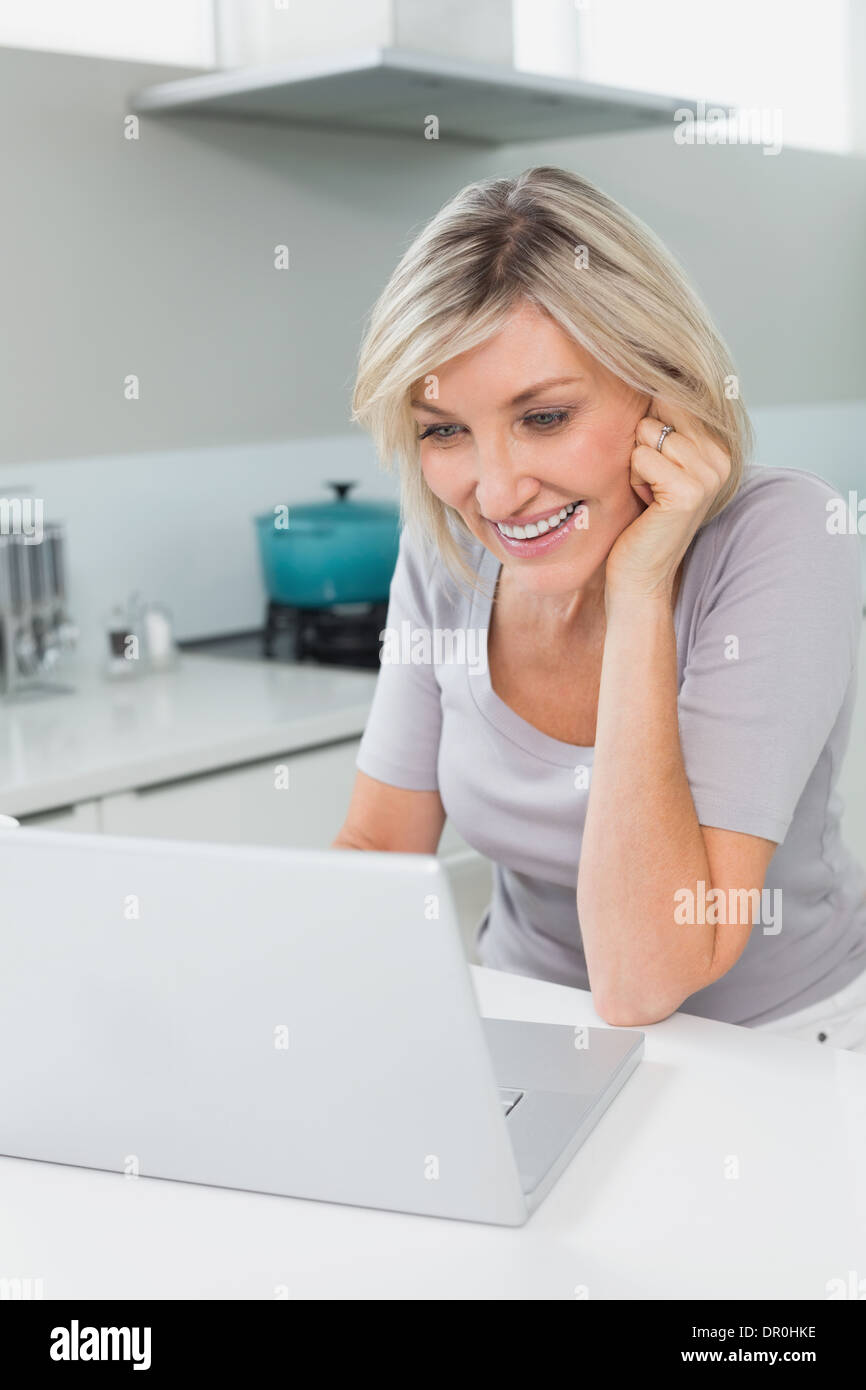Happy blonde woman in casual hi-res stock photography and images - Alamy