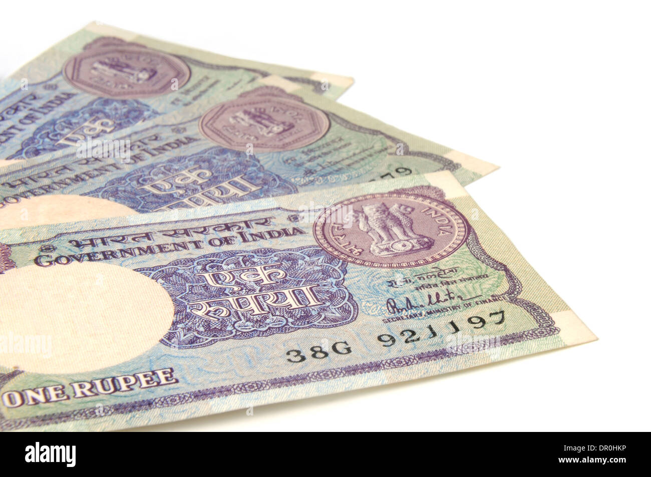 A one rupee notes ,Indian Currency Stock Photo - Alamy