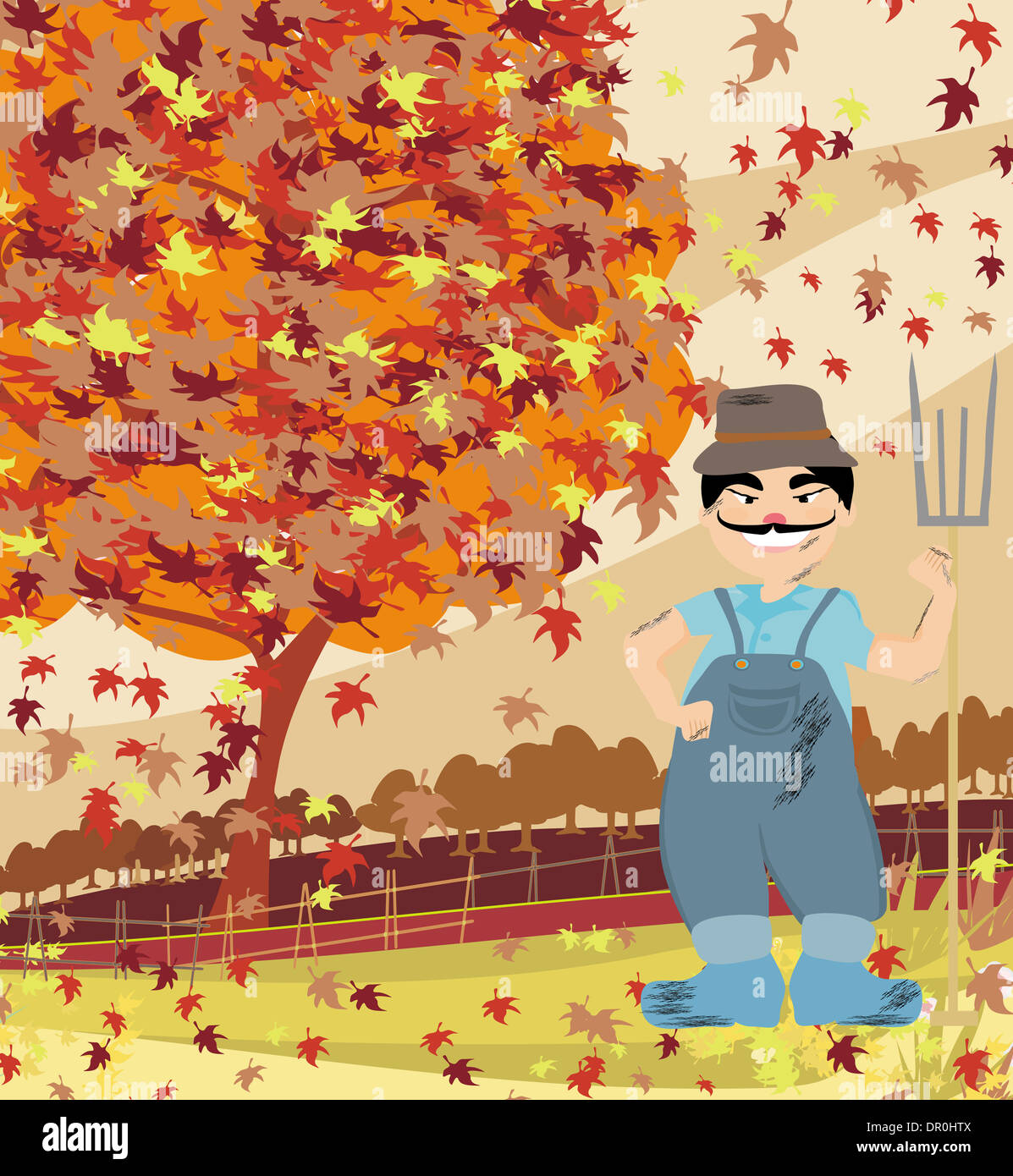 Smiling redneck autumn landscape man rural hi-res stock photography and ...