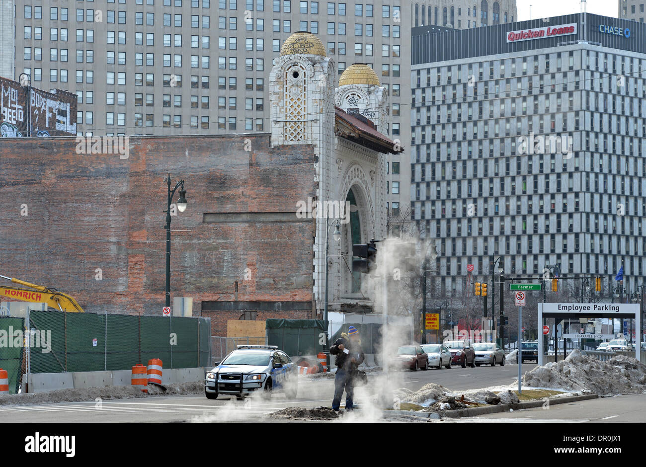 Detroit, USA. 12th Jan, 2014. The city centre of Detroit, United States ...