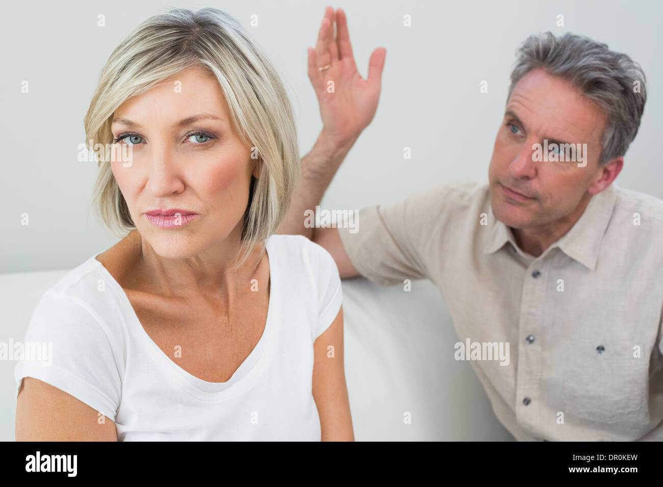 Angry couple having a fight at house Stock Photo - Alamy