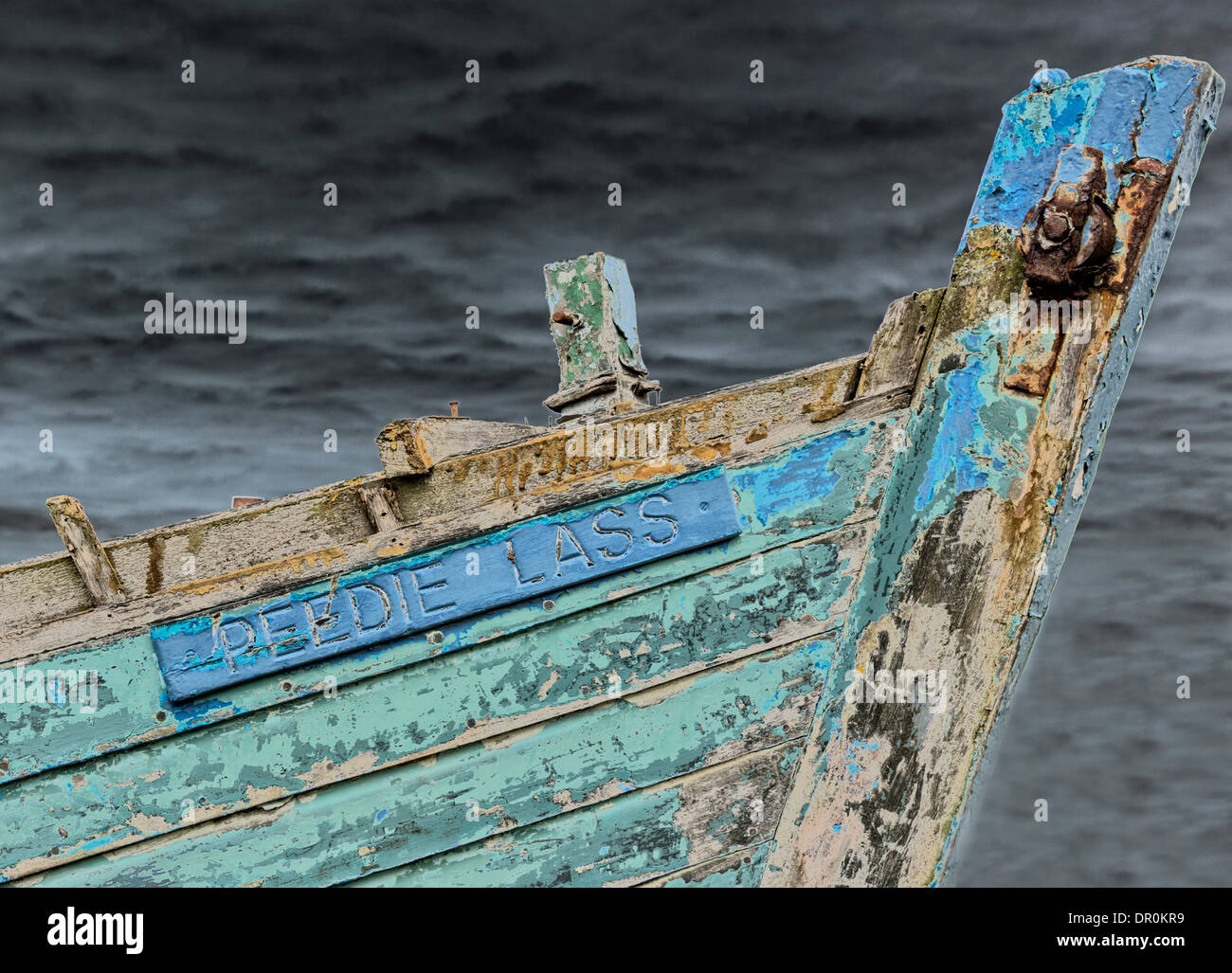 Peedie Lass, Old Fishing Boat, Scotland Stock Photo - Alamy