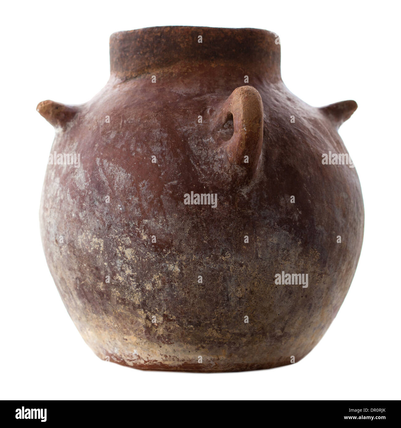 traditional canarian clay pot isolated on white Stock Photo - Alamy